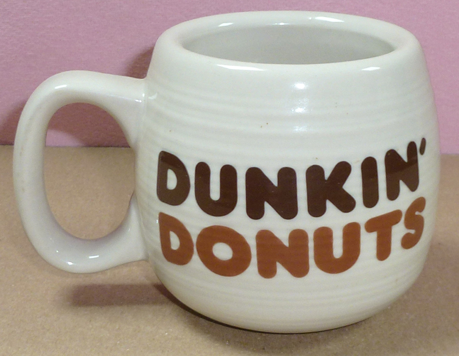 Dunkin Donuts THE BIG ONE Thick Restaurant Ware Ceramic Barrel Coffee