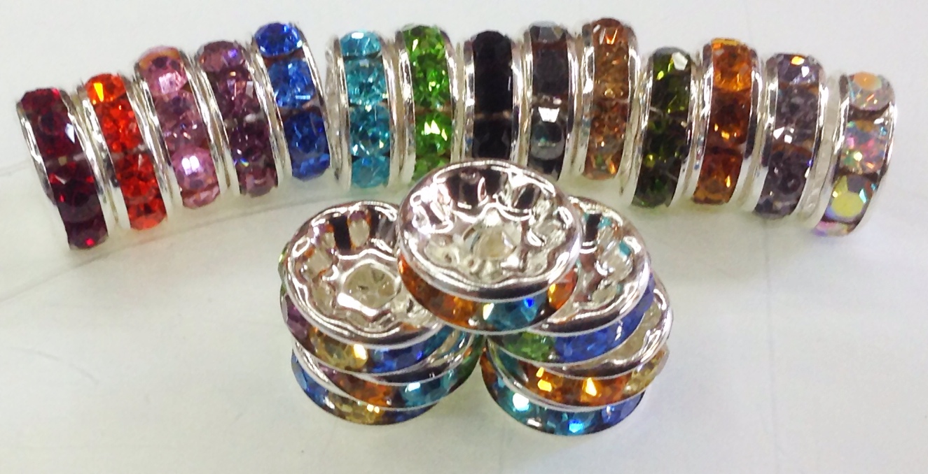 10mm Crystal Spacers. 100pcs. (colors) · BEADSHINES · Online Store ...