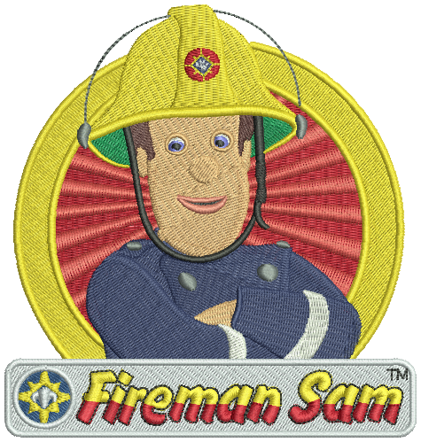 Fireman Sam Logo Machine Embroidery in 2 Sizes on Storenvy