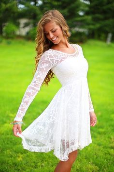 White Lace Confirmation Dresses
