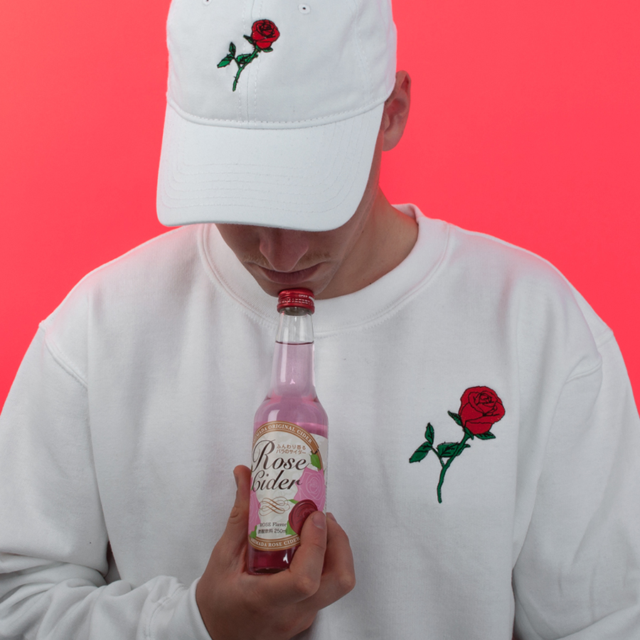 Buy embroidered rose sweatshirt cheap online