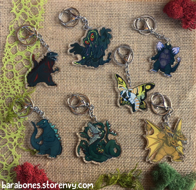 Godzilla Charms on Storenvy