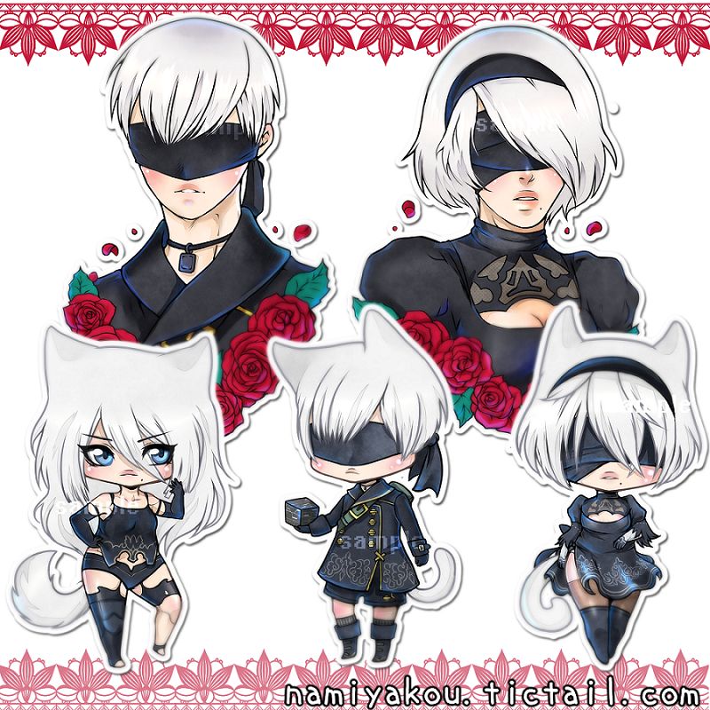 NieR Automata STICKERS on Storenvy