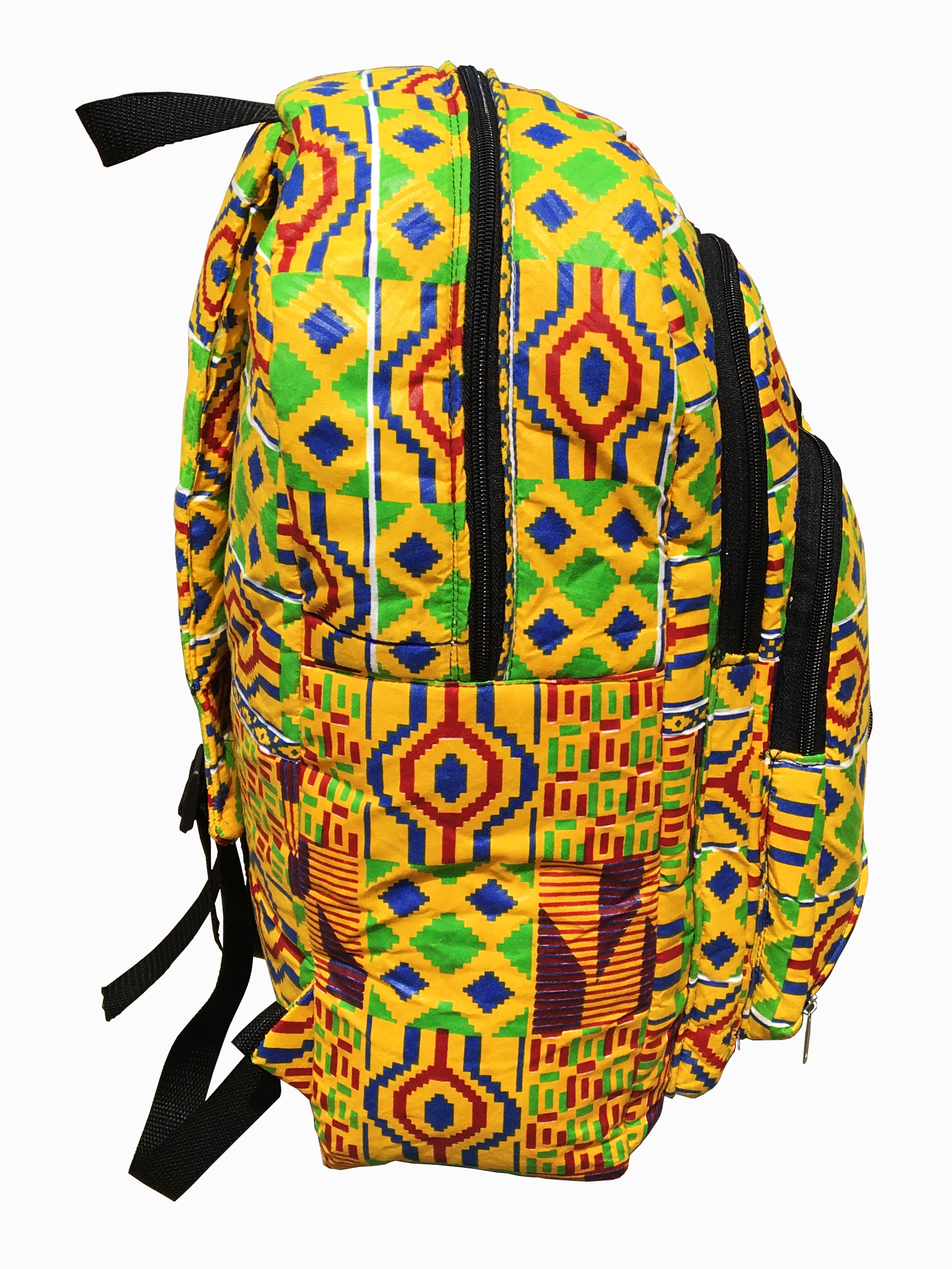 Kente Backpack African Print Book Bag Rucksack Handmade Backpack ...