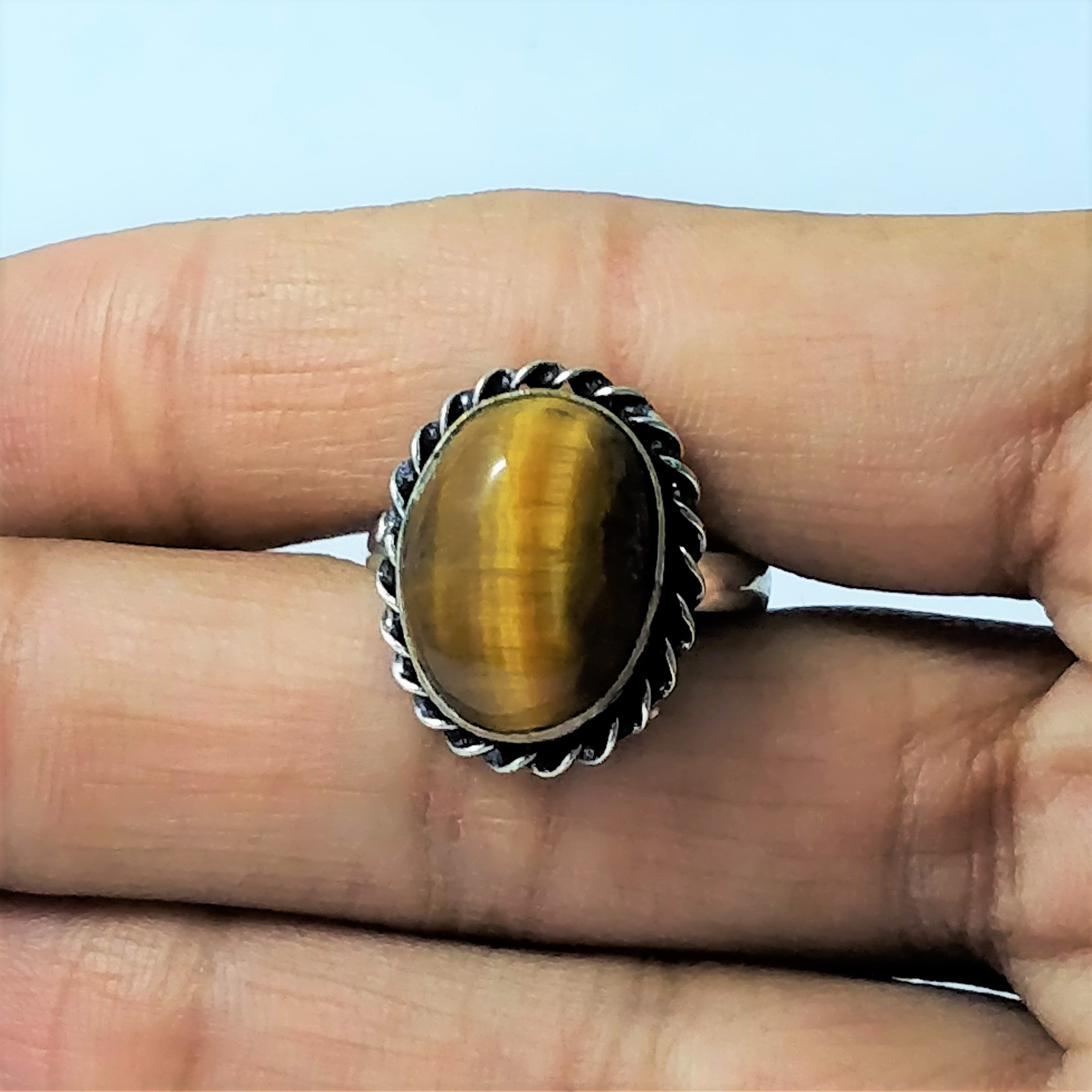 Tiger Eye Ring, Tiger Eye Silver Ring, Tiger Eye Ring Jewelry, 925 ...