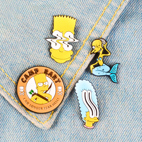 Free Shipping-THE SIMPSONS PINS ( SET/4PCS ) on Storenvy